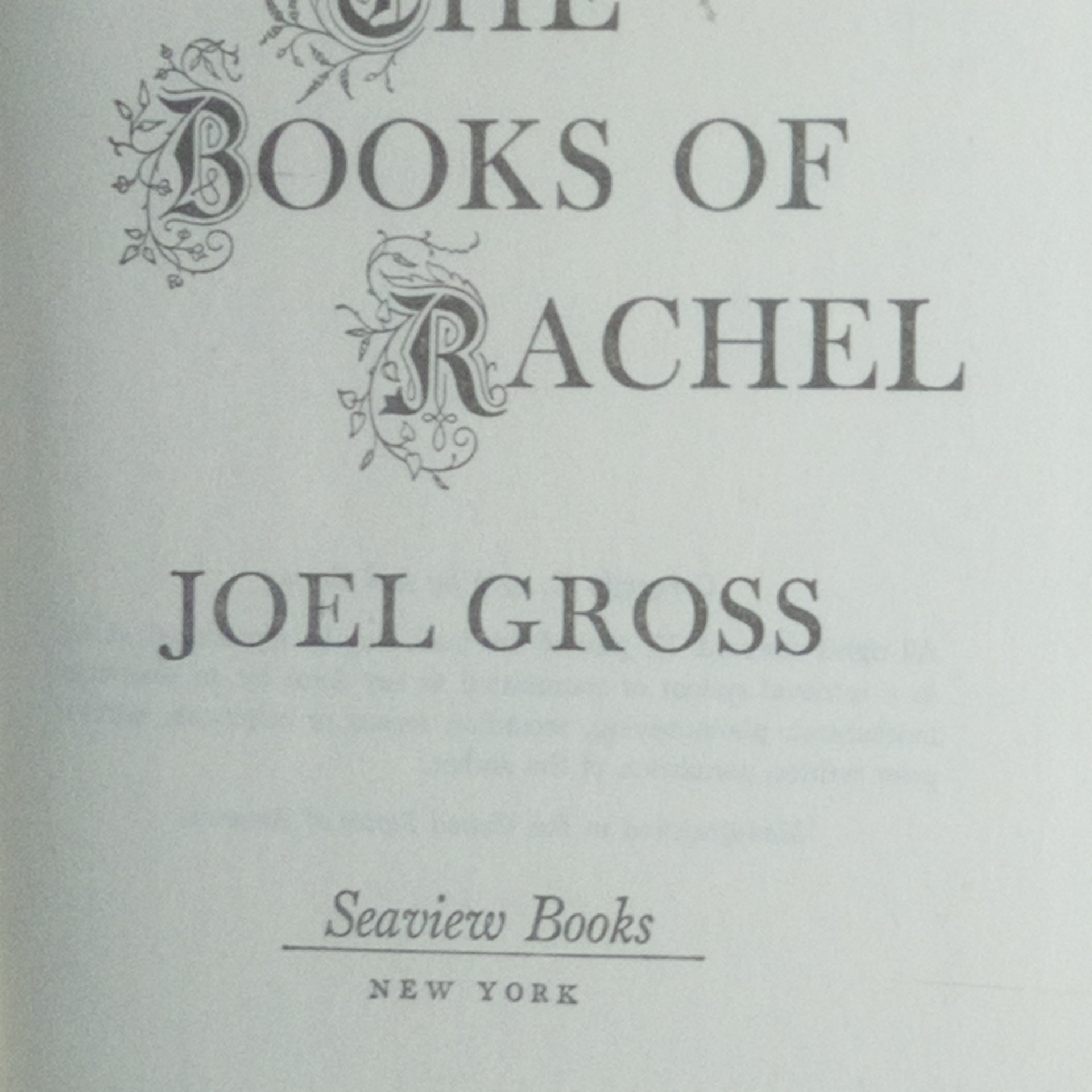 The Books of Rachel - Gross, Joel - knihobot.sk
